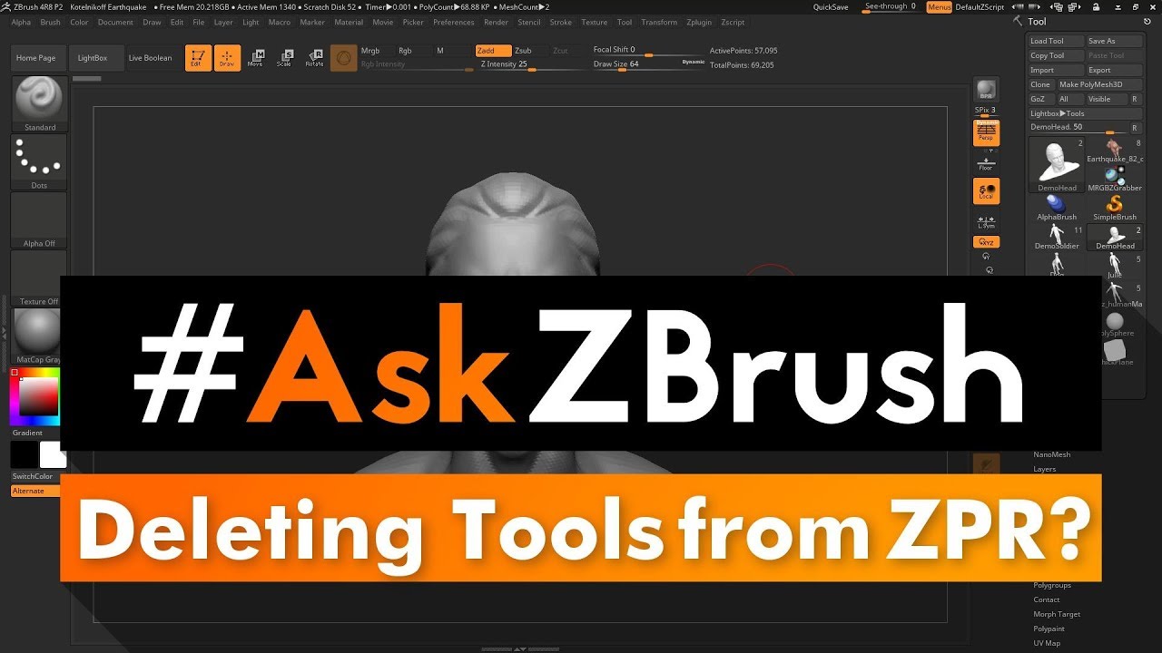 #AskZBrush: “How can I delete Tools that are no longer needed when ...