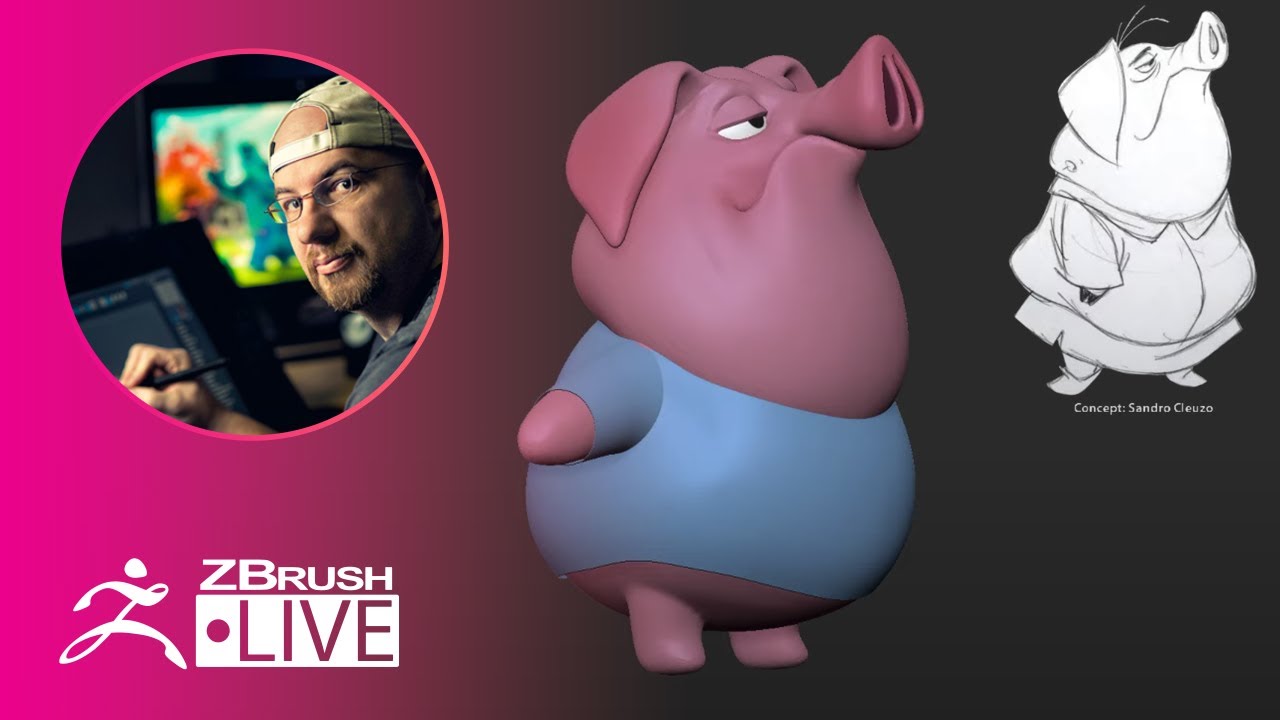 3D Model a Stylized Pig Character With Me ! – Shane Olson – Part 1 ...